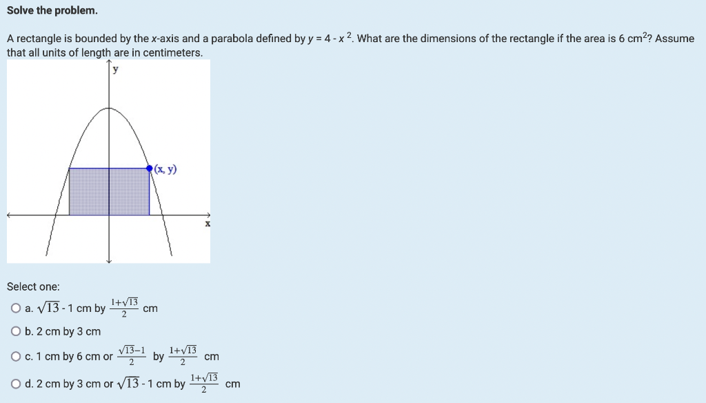 Solved Solve the problem. A rectangle is bounded by the | Chegg.com
