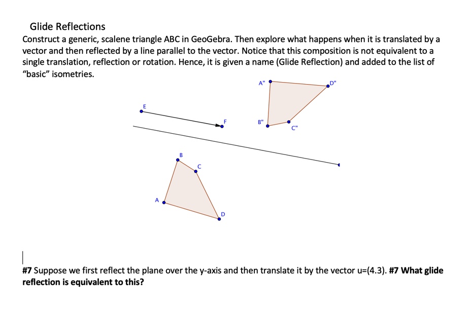 Solved Glide Reflections Construct a generic, scalene | Chegg.com