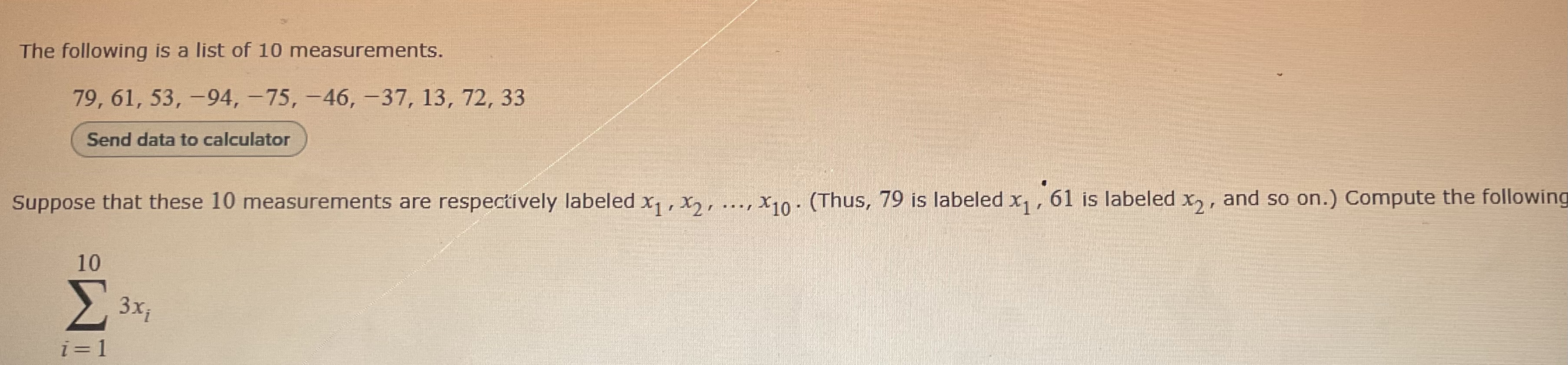 Solved The following is a list of 10 measurements. | Chegg.com