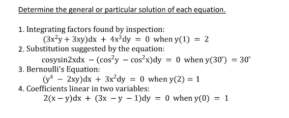 Solved Determine the general or particular solution of each | Chegg.com