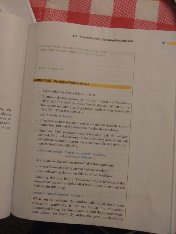 Solved My Question Is In The Java Illuminated Book 