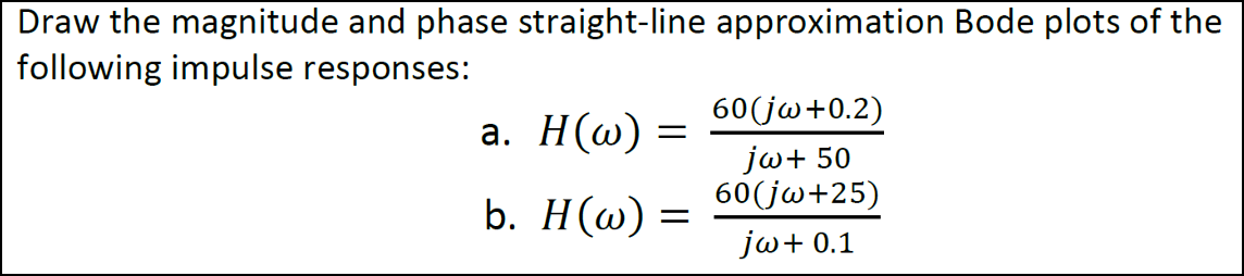 Solved Draw the magnitude and phase straight-line | Chegg.com