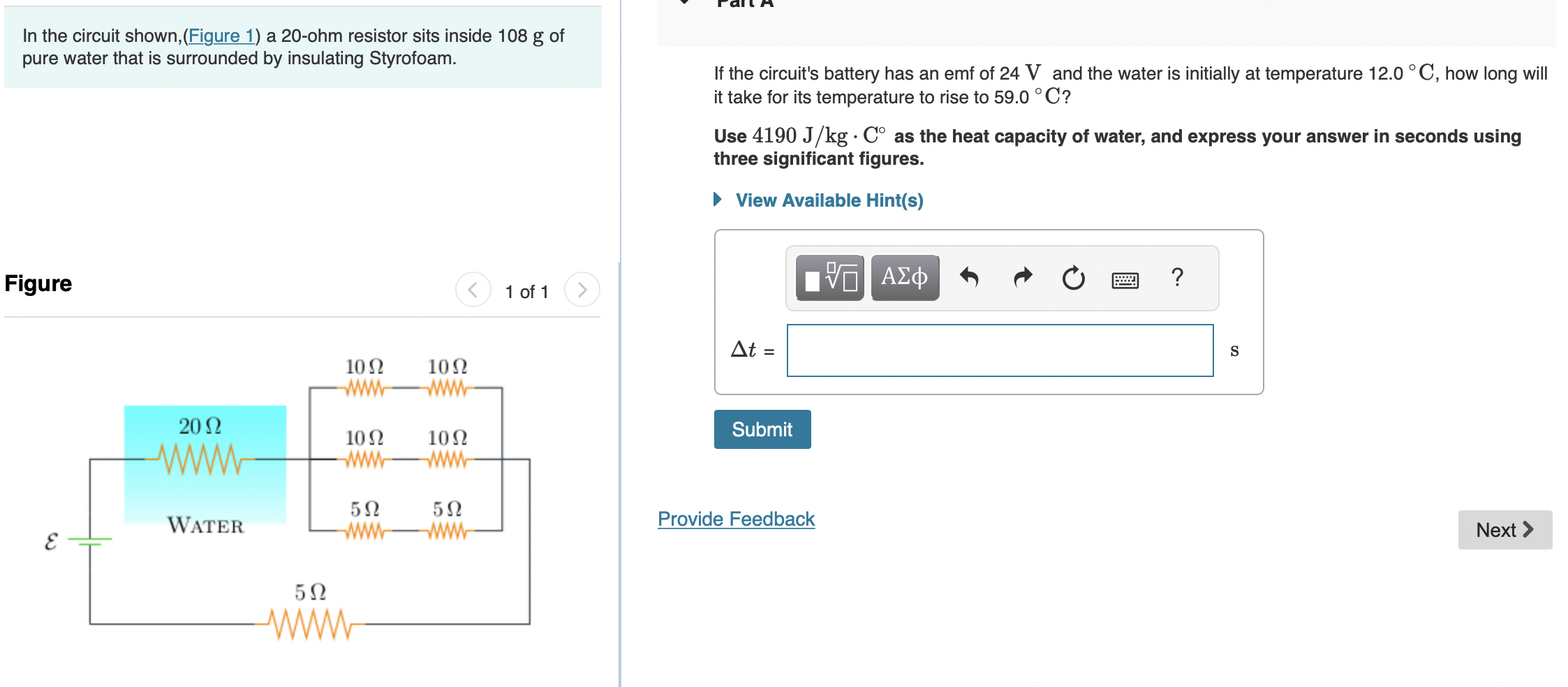Solved In the circuit shown,(Figure 1) a 20-ohm resistor | Chegg.com