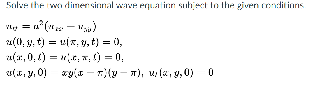Fourier Transform 2d Wave Equation - Tessshebaylo