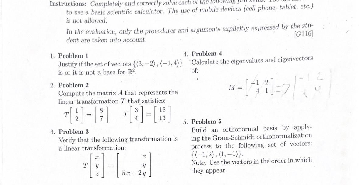 Solved to use a basic scientific calculator. The use of | Chegg.com