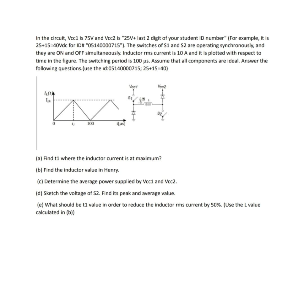 Solved In the circuit, Vcc1 is 75V and Vcc2 is “25V+ last 2 | Chegg.com