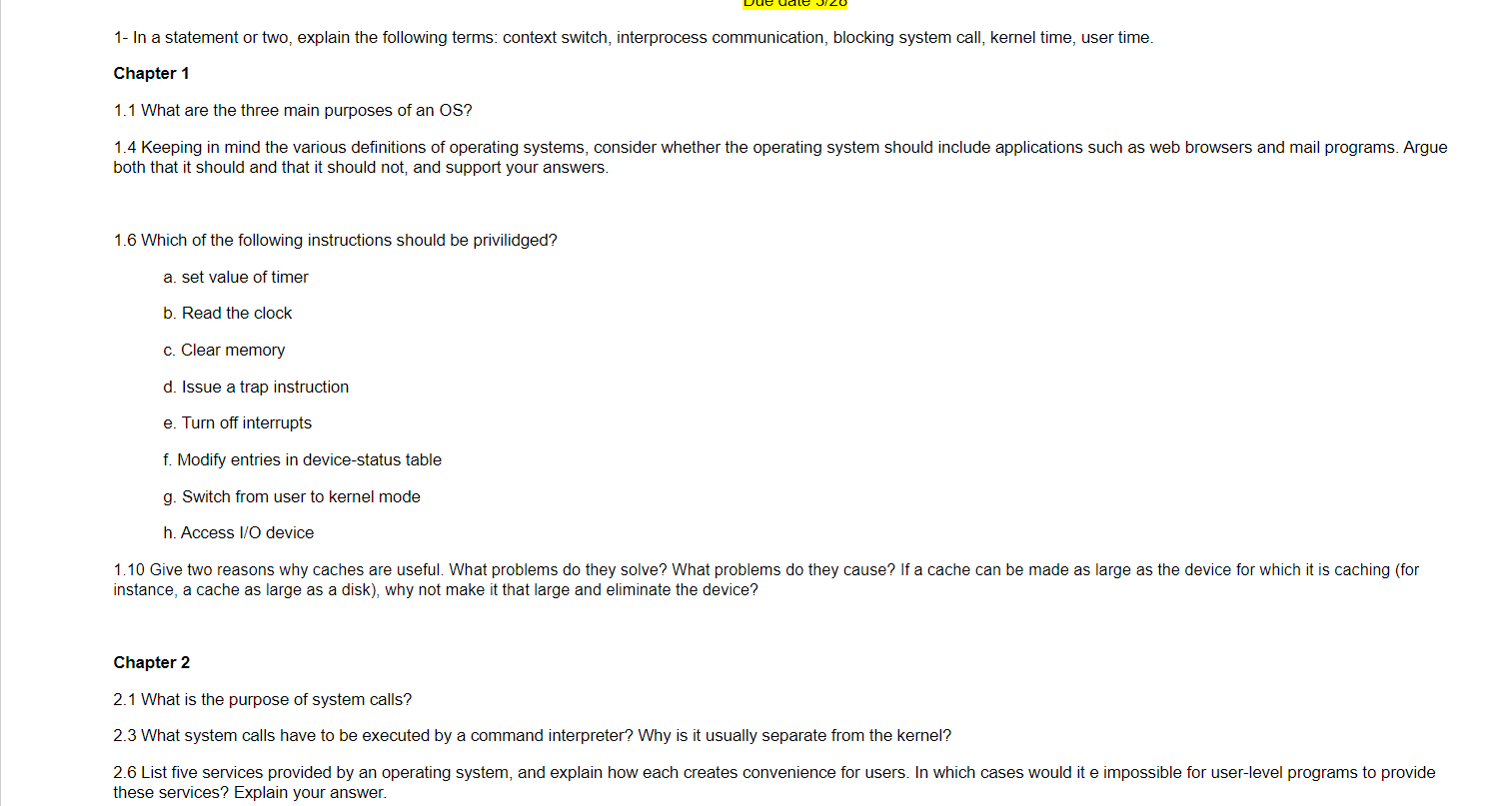 Solved 1- In a statement or two, explain the following | Chegg.com