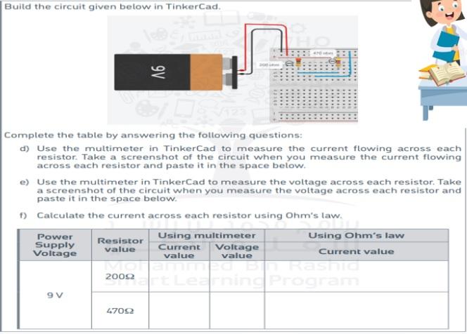 Solved Build the circuit given below in TinkerCad. 470 bm | Chegg.com