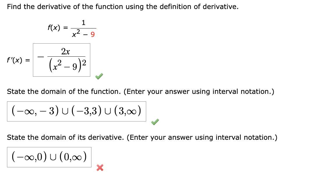 Solved Find the derivative of the function using the | Chegg.com