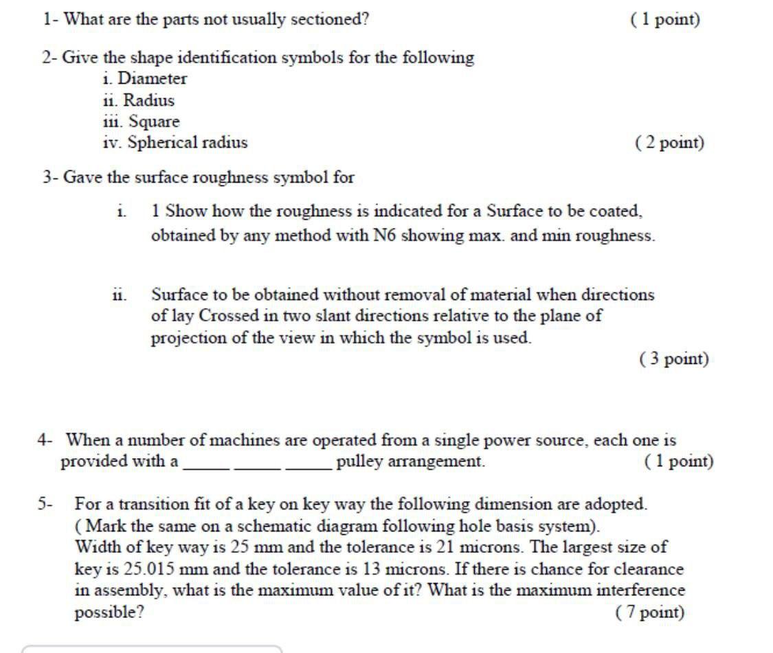 Solved 1- What are the parts not usually sectioned? (1 | Chegg.com