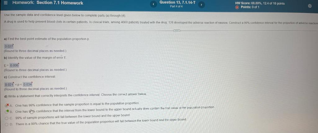 Solved = Homework: Section 7.1 Homework
