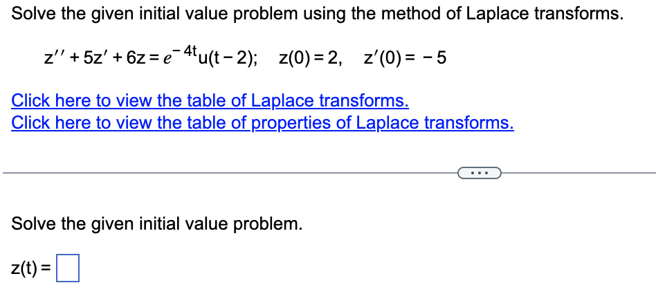 Solved Solve the given initial value problem using the | Chegg.com
