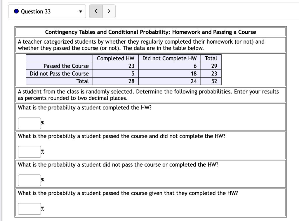 Solved Contingency Tables and Conditional Probability: | Chegg.com