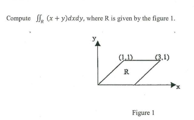 Solved Compute Sx (x + y)dxdy, where R is given by the | Chegg.com