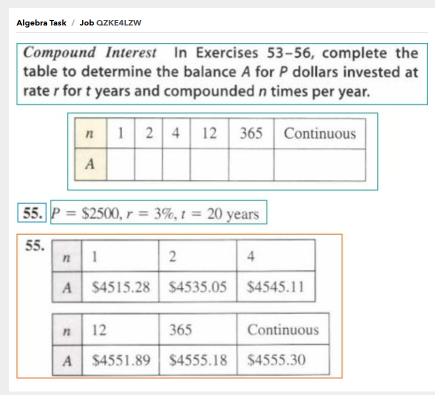Solved Compound Interest In Exercises 53-56, complete the | Chegg.com