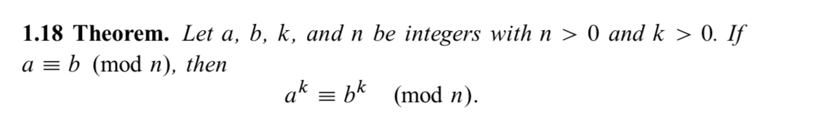Solved Let a,b,k, ﻿and n ﻿be integers with n>0 ﻿and k>0. | Chegg.com