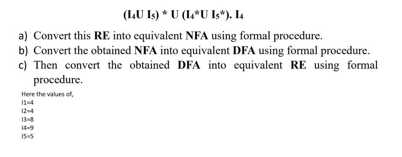 Solved a) Convert this RE into equivalent NFA using formal | Chegg.com