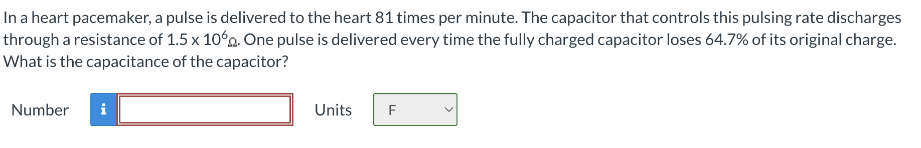 In a heart pacemaker, a pulse is delivered to the | Chegg.com