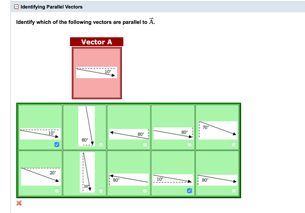 Solved EIdentifying Perpendicular Vectors Identify which of | Chegg.com