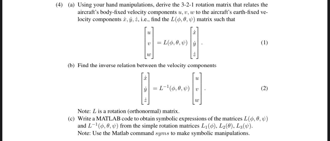 Solved (4) (a) Using your hand manipulations, derive the | Chegg.com