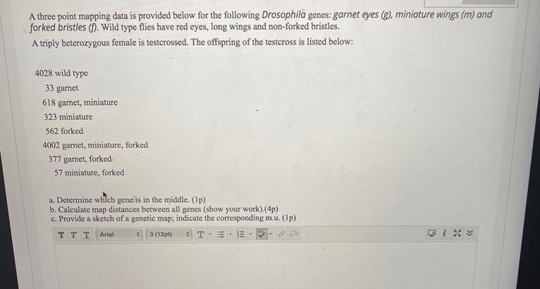 Solved A three point mapping data is provided below for the | Chegg.com