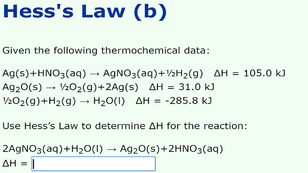 Solved Given the following thermochemical data: | Chegg.com