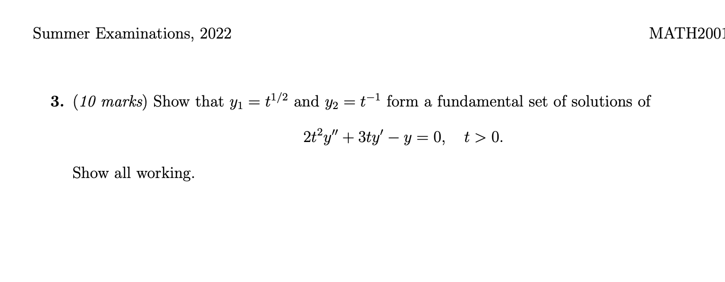 Solved Summer Examinations, 2022 MAT 3. (10 marks) Show that | Chegg.com Solved Summer Examinations, 2022 MAT 3. (10 marks) Show that | Chegg.com