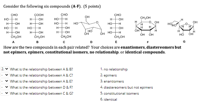 Solved Consider the following six compounds (A-F). (5 | Chegg.com
