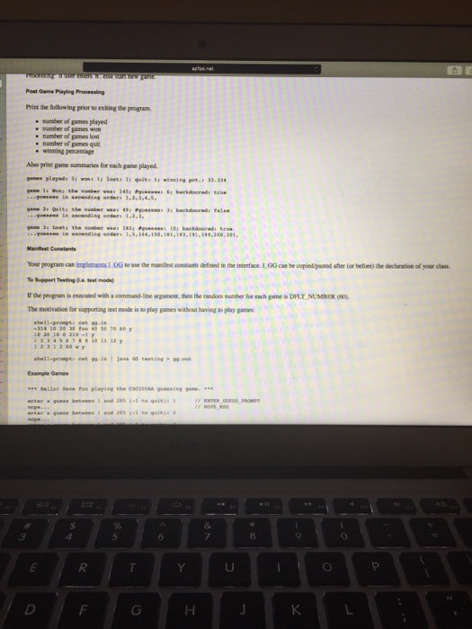 Solved Specification | Chegg.com