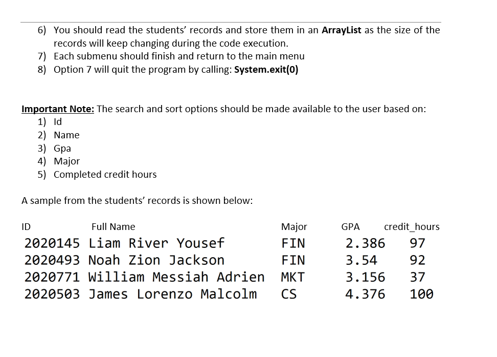 Solved Problem Statement Write A Menu Driven Application 8943