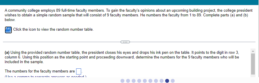 Solved help me with the numbers for the faculty members | Chegg.com