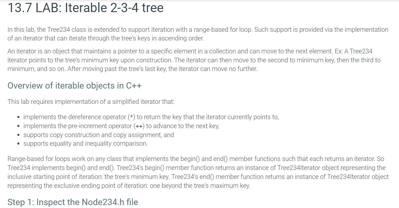 Solved In this lab, the Tree234 class is extended to support | Chegg.com