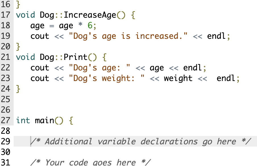 Solved c++ Read two integers as the age and the weight of a | Chegg.com