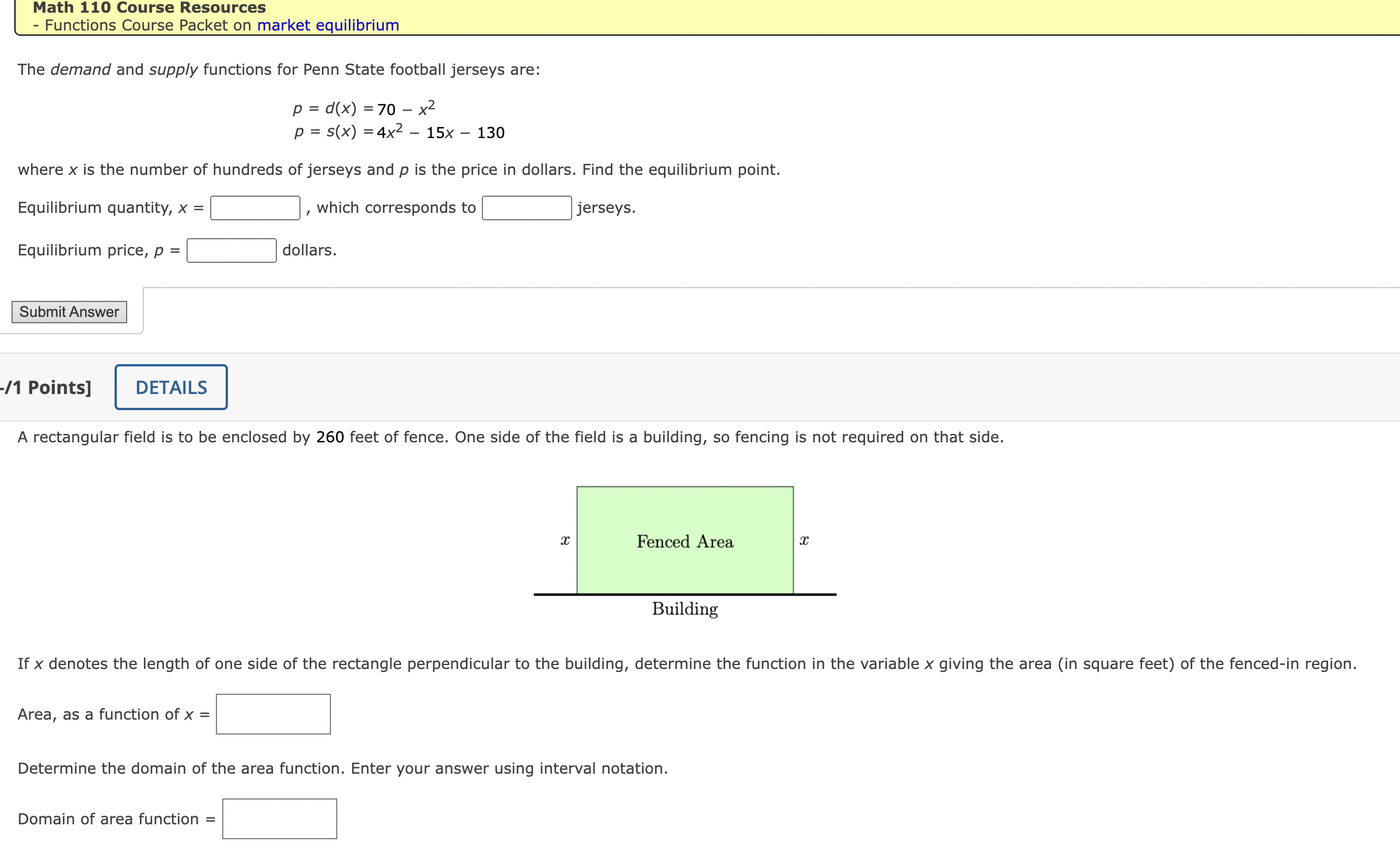 Solved Math 110 Course Resources - Functions Course Packet | Chegg.com Solved Math 110 Course Resources - Functions Course Packet | Chegg.com