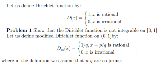 Solved Let Us Define Dirichlet Function By D R 1 R Is