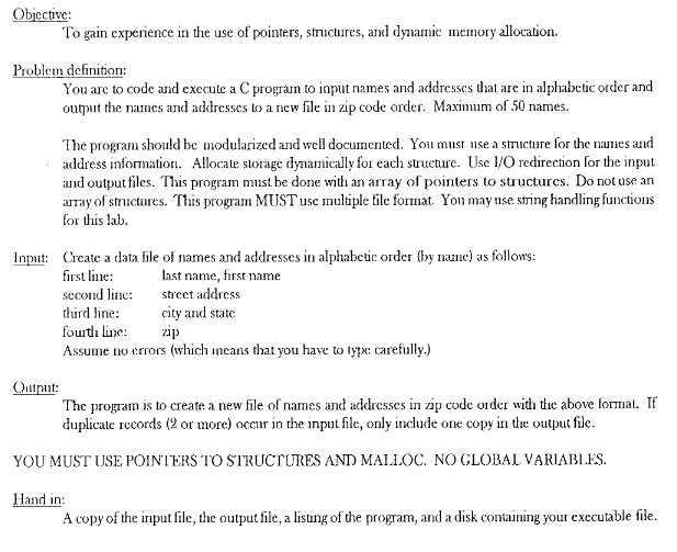 Solved Objective: To gain experience in the use of pointers, | Chegg.com