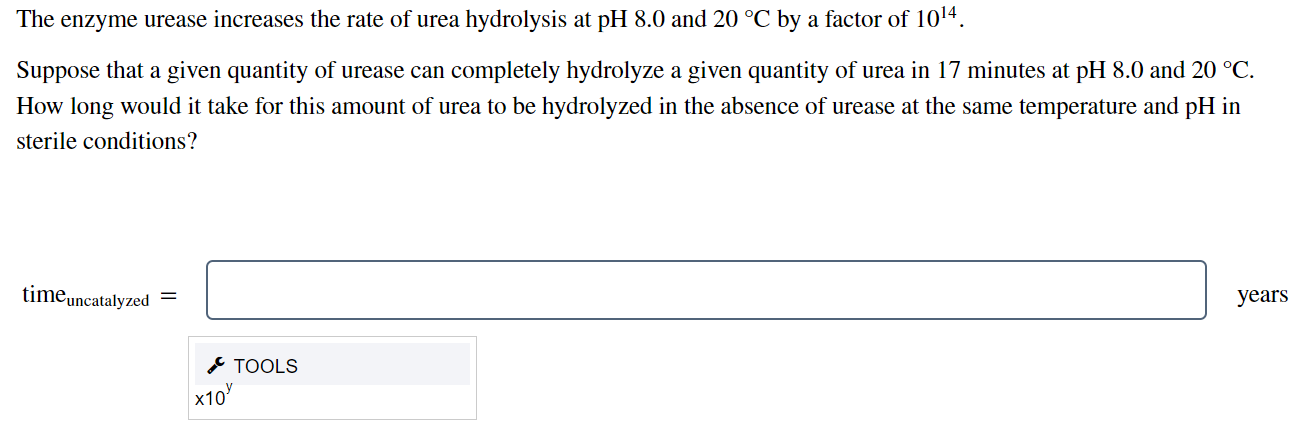 Solved The enzyme urease increases the rate of urea | Chegg.com