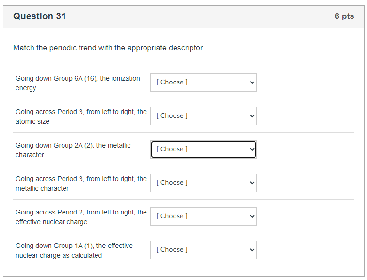 Solved OPTIONS ARE: 1. REMAIN UNCHARGED OR NEARLY THE | Chegg.com