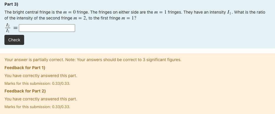 Solved Question: yum + 01 Figure 1. Interference pattern for | Chegg.com