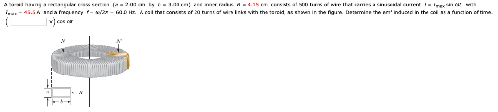 Solved toroid having a rectangular cross section (a 4.15 cm | Chegg.com