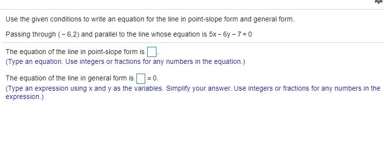 Solved Use the given conditions to write an equation for the | Chegg.com