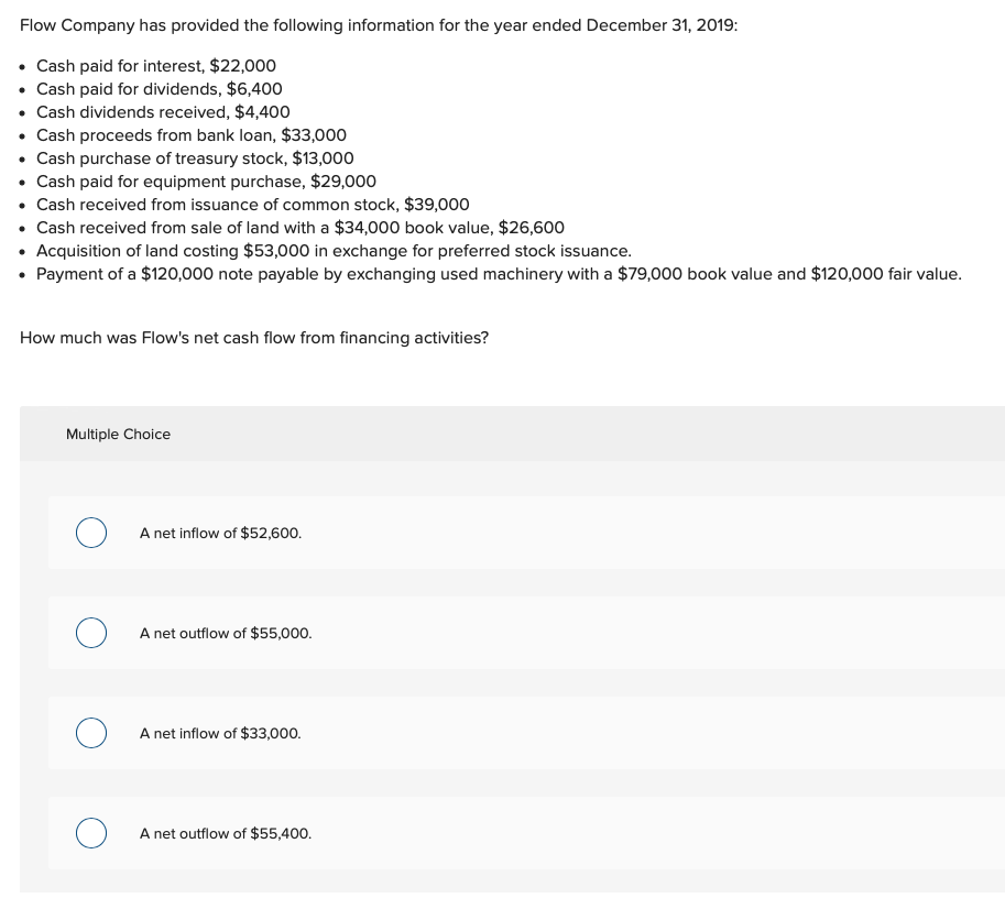Solved Flow Company has provided the following information | Chegg.com