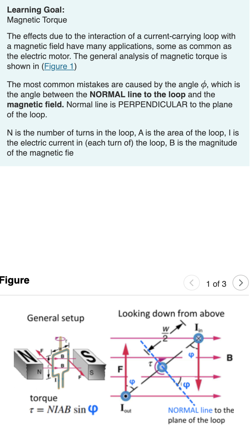Solved Learning Goal: Magnetic Torque The effects due to the | Chegg.com