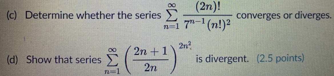 Solved INFINITE SERIES (Please show step-by-step and | Chegg.com