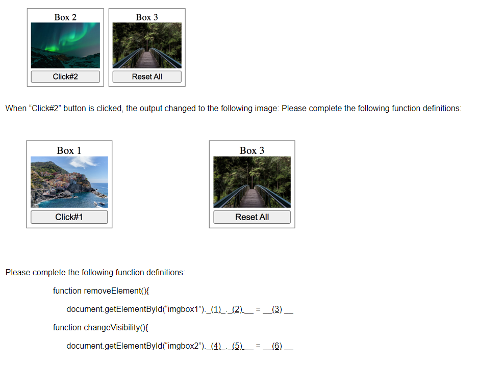 Solved The following HTML code outputs three images | Chegg.com