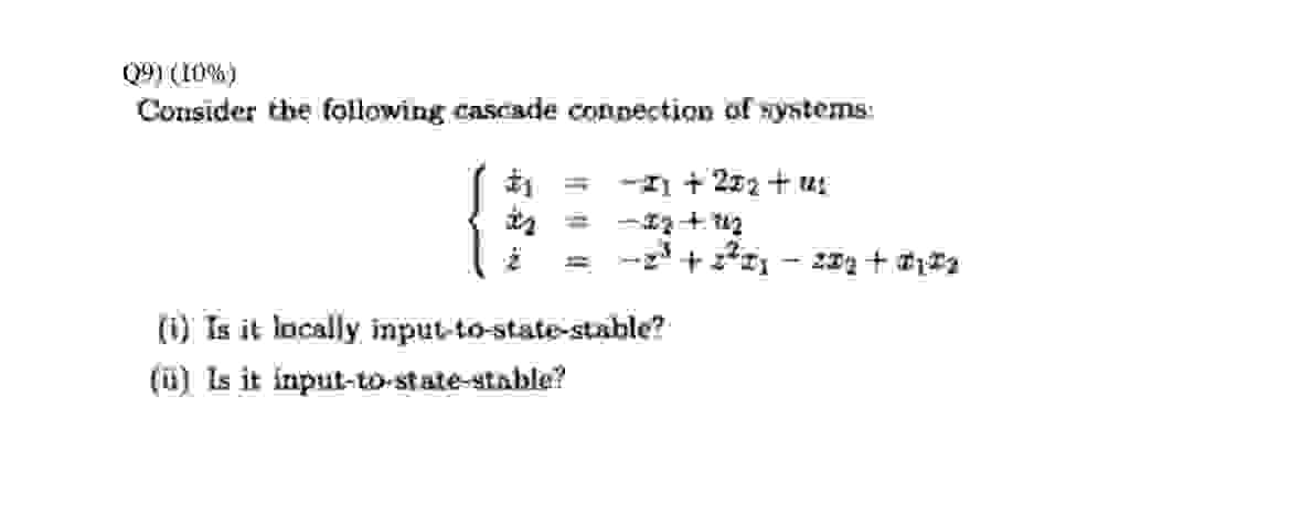 Solved Q9) (10%)Consider the following cascade connection of | Chegg.com Solved Q9) (10%)Consider the following cascade connection of | Chegg.com