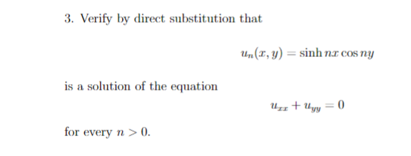 Solved 3. Verify by direct substitution that | Chegg.com