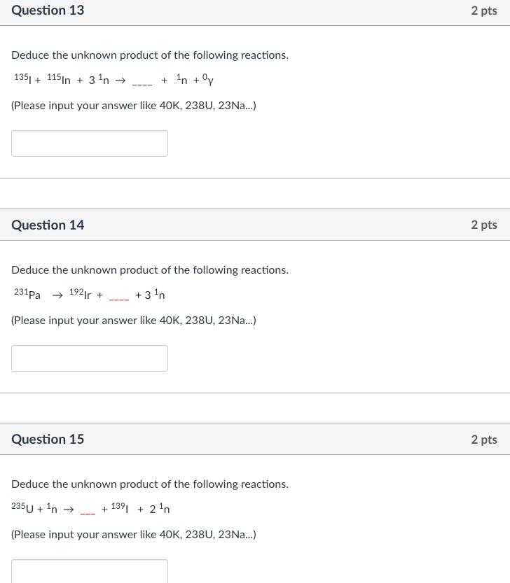 Solved Question 13 2 pts Deduce the unknown product of the | Chegg.com