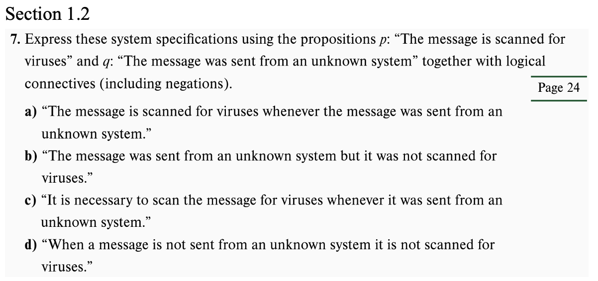 Solved 7 Express These System Specifications Using The