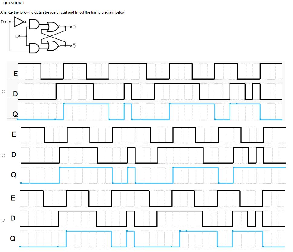 Solved QUESTION 1 Analyze the following data storage circuit | Chegg.com